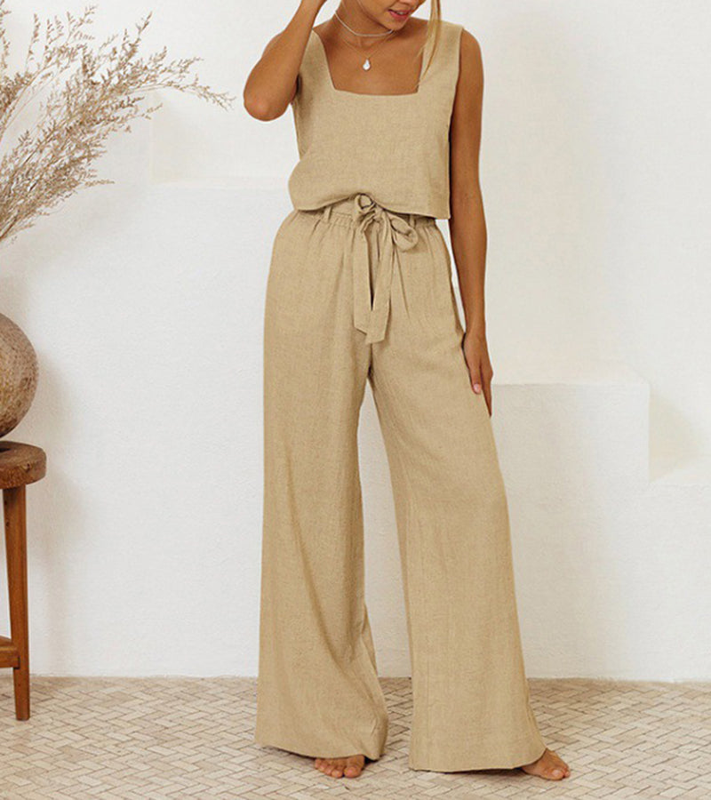 Wiola™ Minimalist Top And Wide-Leg Pants Set – aussie-wear