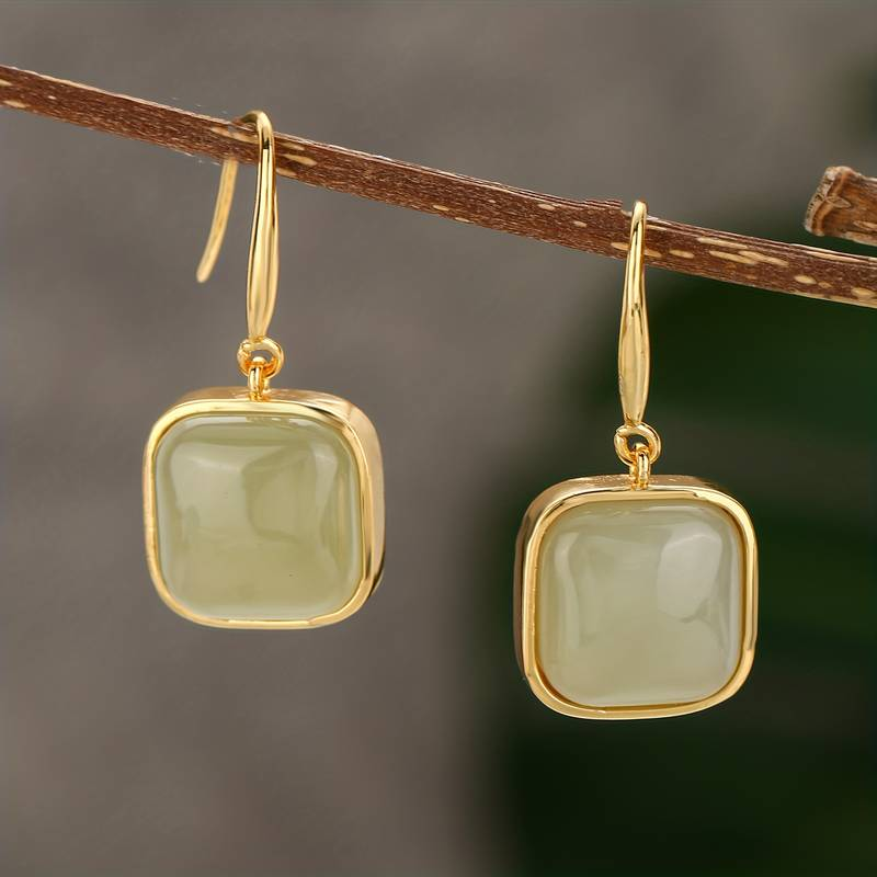 Celine™ Vintage Light Green Stone Earrings – aussie-wear